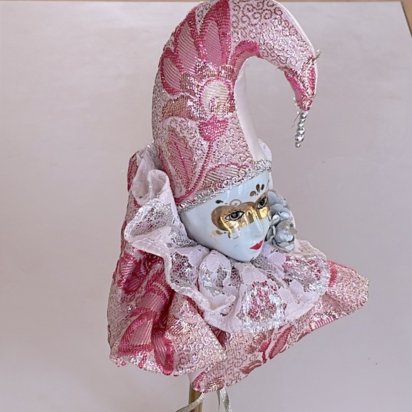 Accents | Vtg 198s Porcelain Jester On Stand | Poshmark
